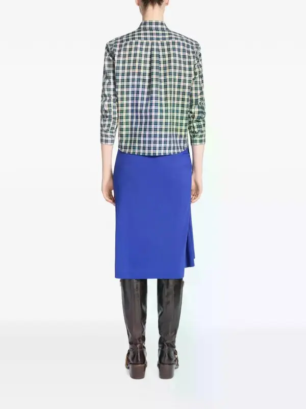 Dries Van Noten Checked Cotton Flannel Mini Shirt