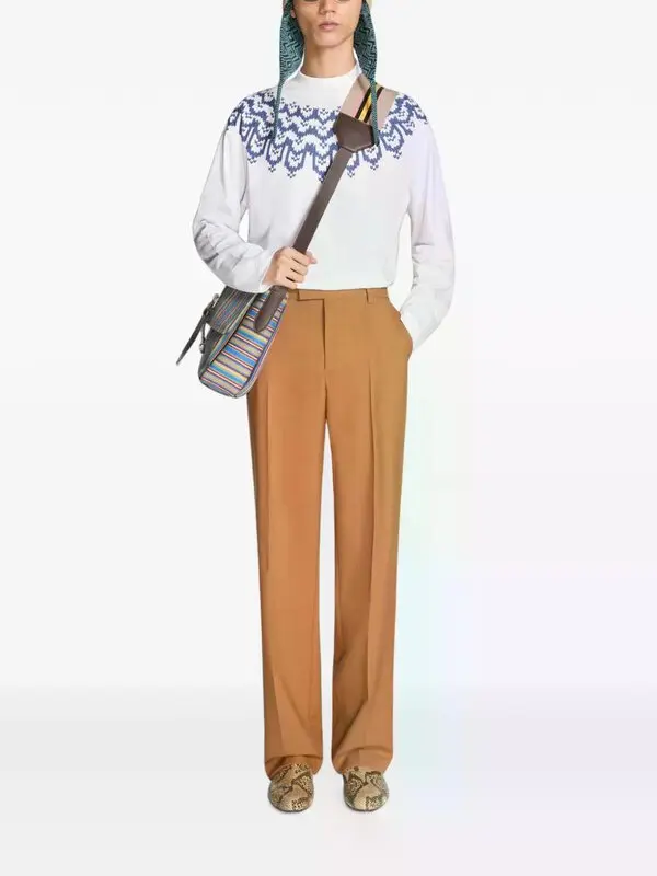 Dries Van Noten Long Straight-leg Wool Pants