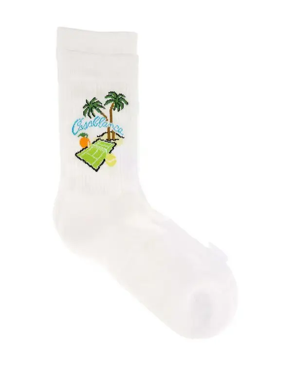 Casablanca Astral Plane Logo-intarsia Socks