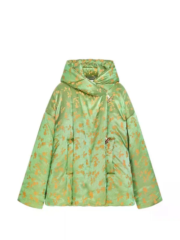 Dries Van Noten Jacquard Puffer Jacket - Green