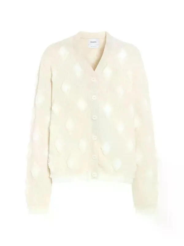 BARRIE Argyle-motif Cashmere Cardigan