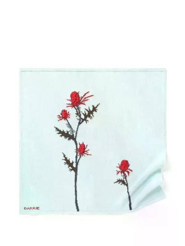 BARRIE Embossed Thistle-motif Scarf