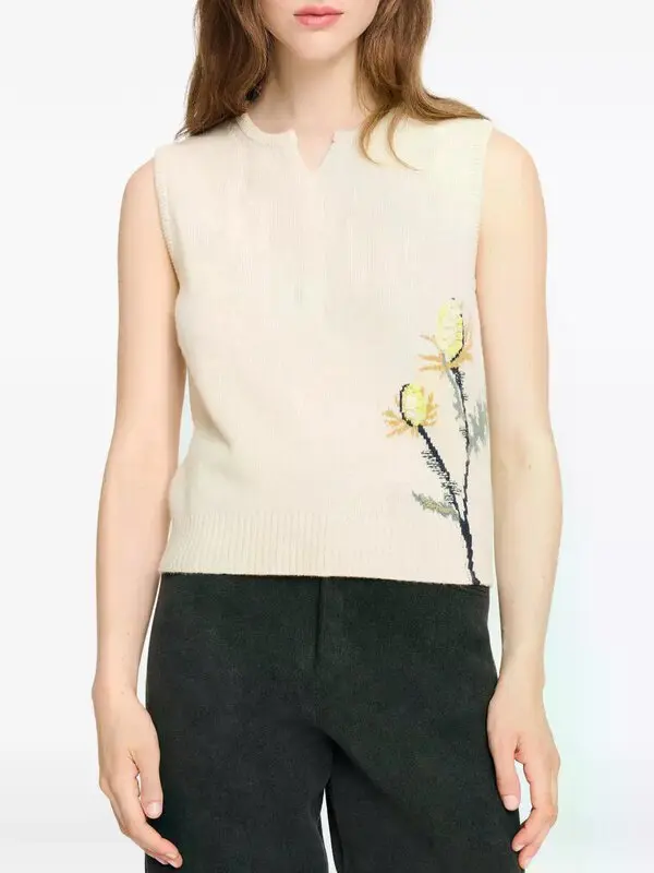 BARRIE Thistle-motif Cashmere Top