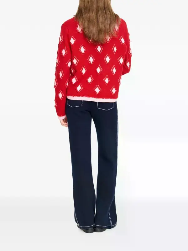 BARRIE Argyle-motif Cashmere Cardigan