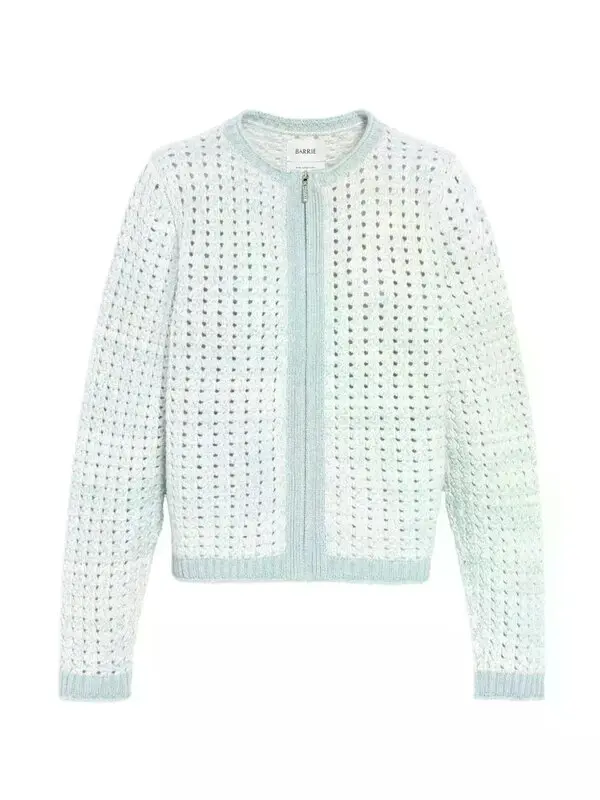 BARRIE Crochet-knit Zip-up Cardigan