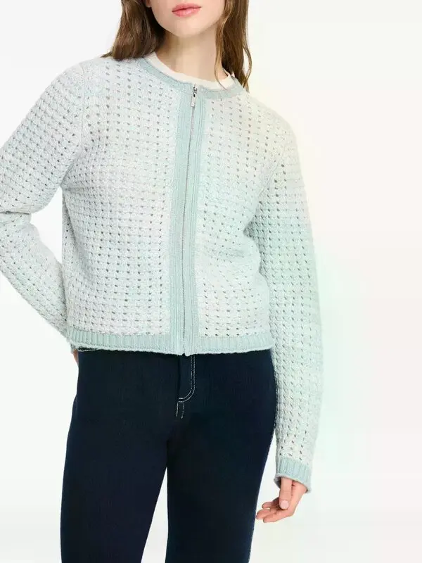 BARRIE Crochet-knit Zip-up Cardigan