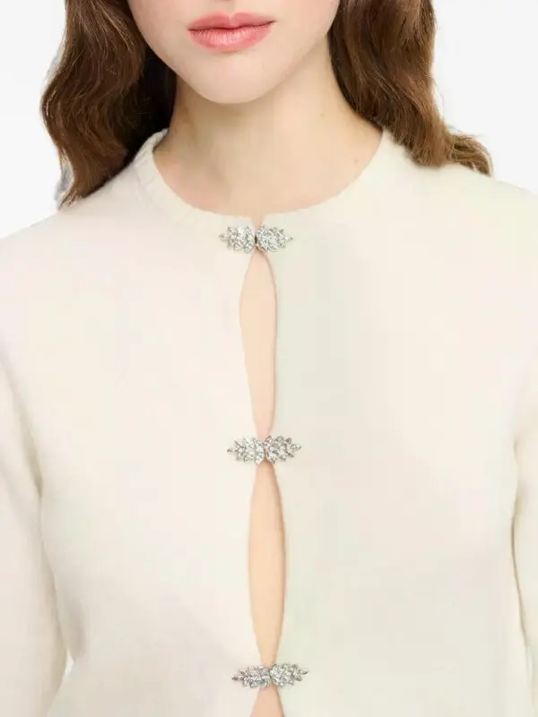 BARRIE Gem-embellished Cashmere Cardigan