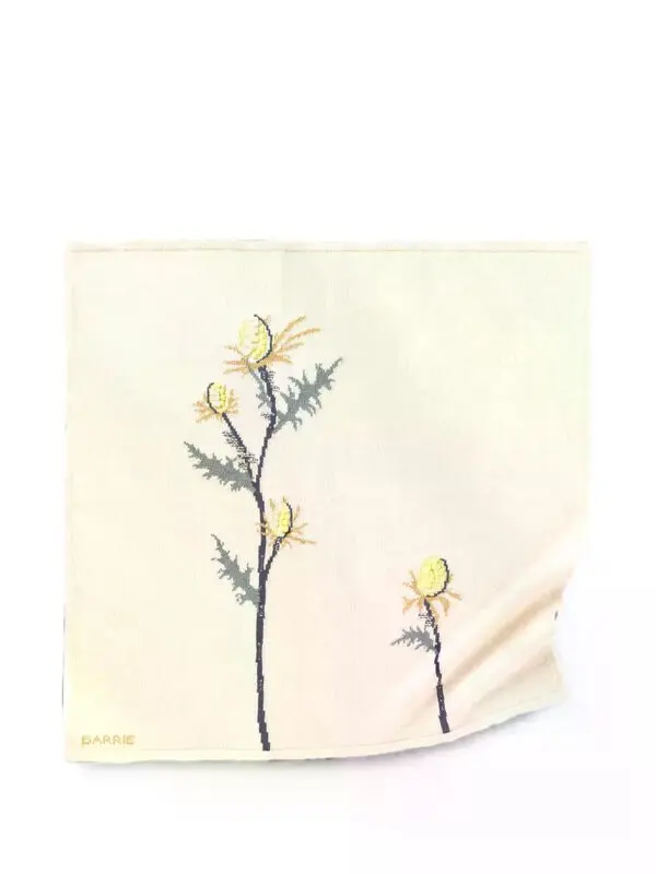 BARRIE Embossed Thistle-motif Scarf