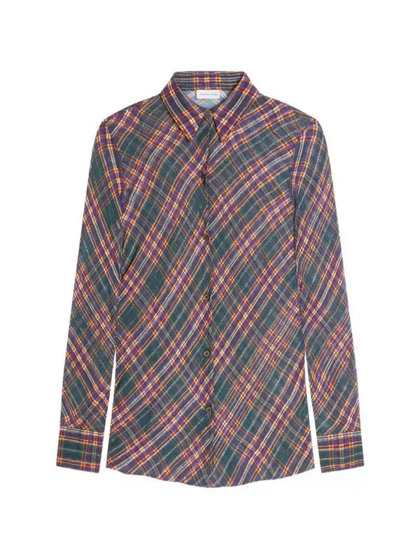 Dries Van Noten Fitted Lurex Shirt