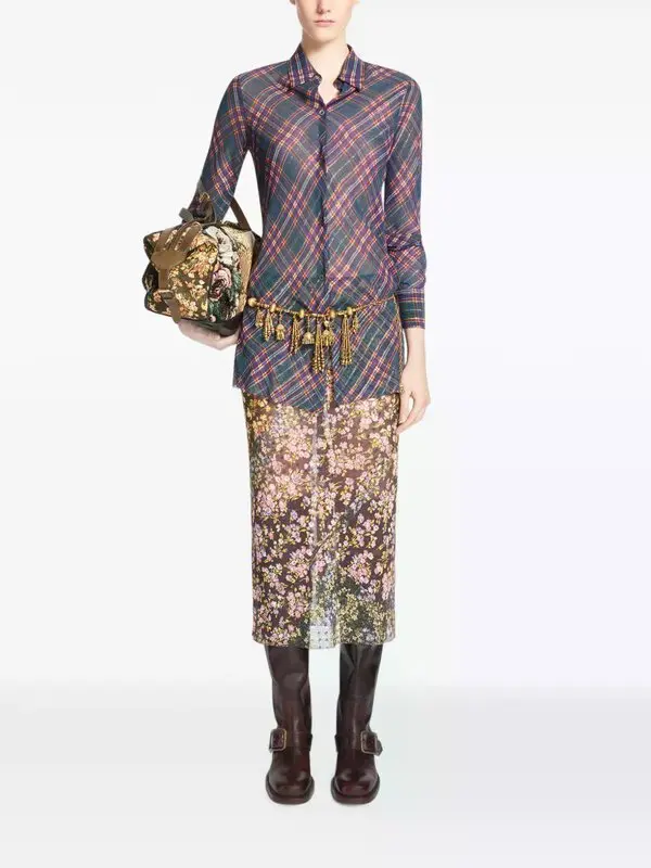 Dries Van Noten Fitted Lurex Shirt