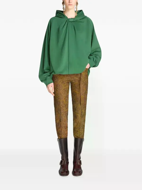 Dries Van Noten Draped Cotton Hoodie