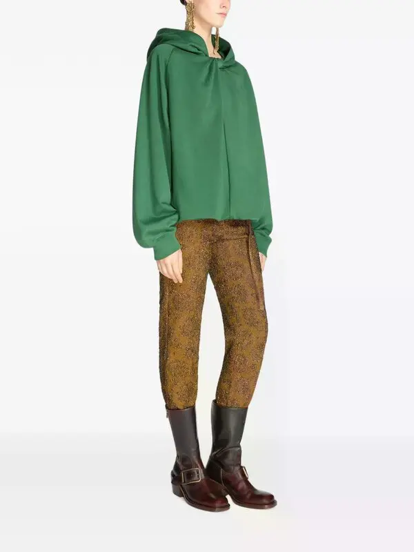 Dries Van Noten Draped Cotton Hoodie