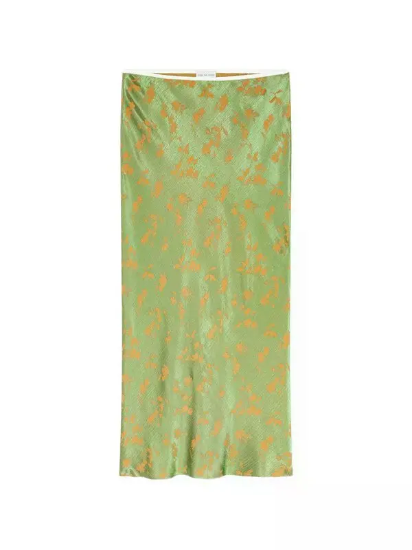 Dries Van Noten Jacquard Midi Skirt