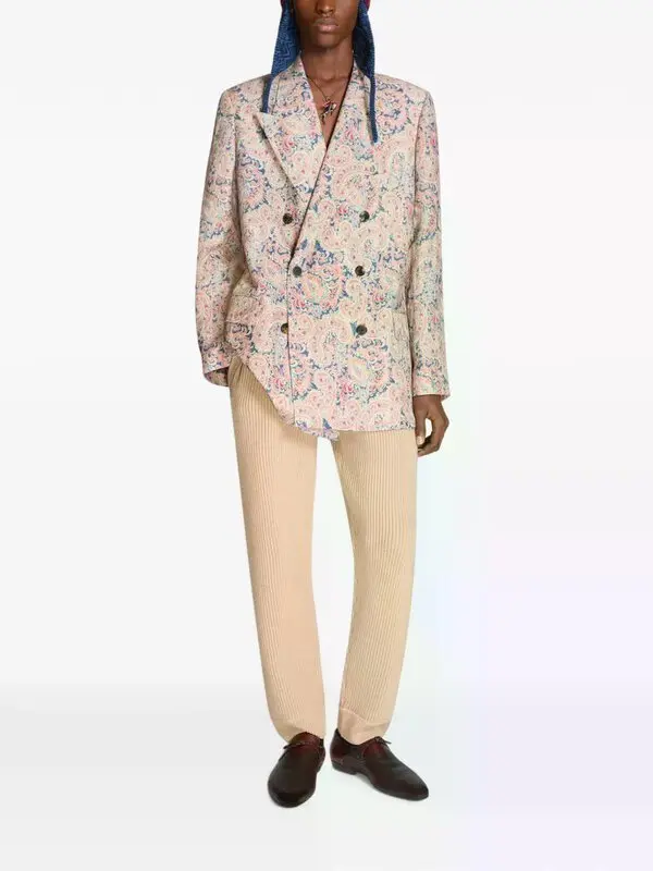 Dries Van Noten Jacquard Double-breasted Blazer