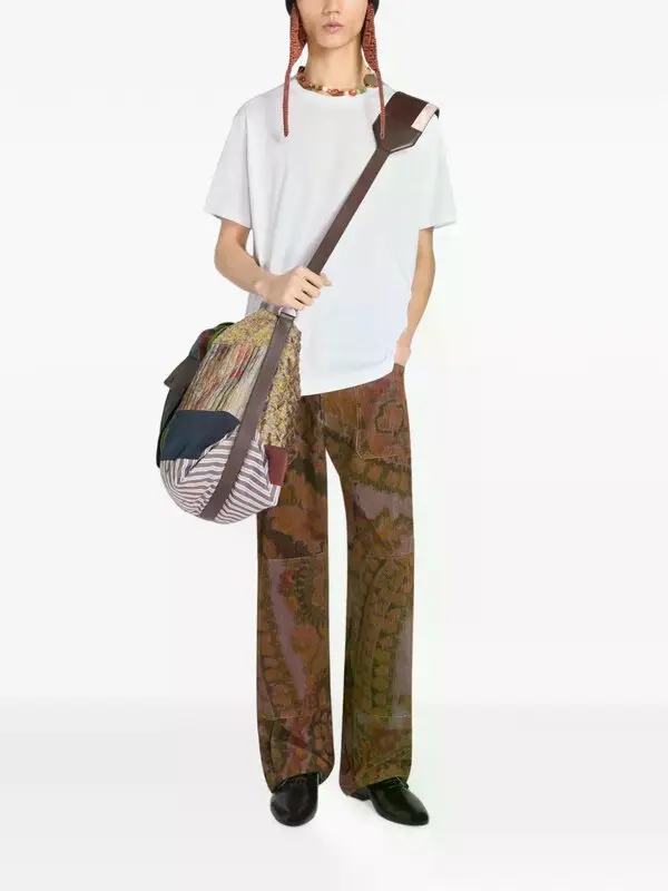 Dries Van Noten Printed Workwear Pants