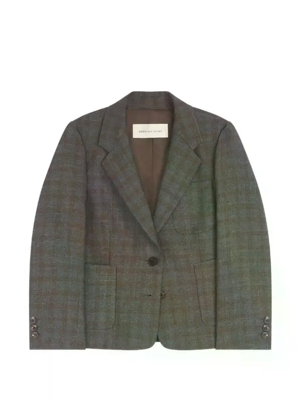 Dries Van Noten Checked Wool Blazer