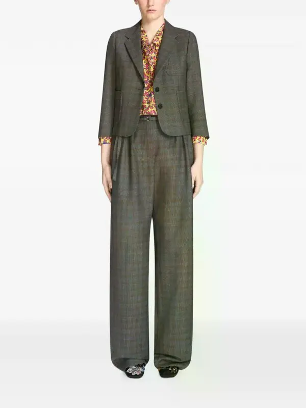 Dries Van Noten Checked Wool Blazer