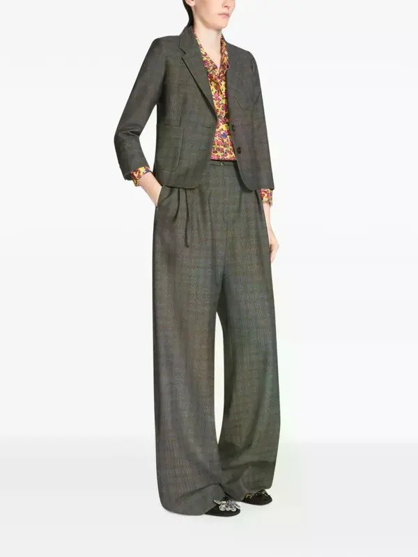 Dries Van Noten Checked Wool Blazer
