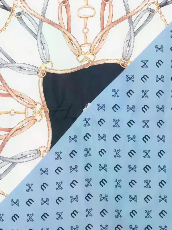 Maje Logo-print Scarf - White