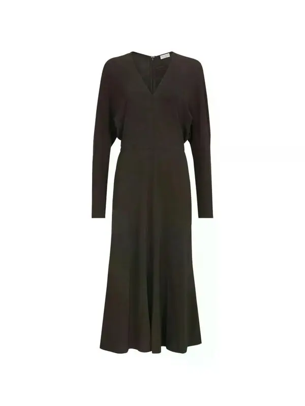 Brunello Cucinelli Techno Wool Jersey Dress With Monili