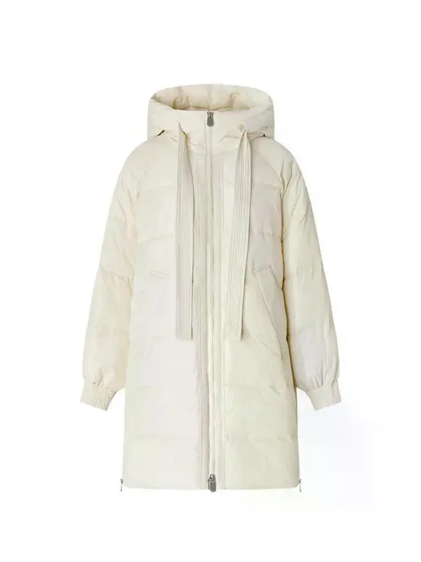 Pinko Hooded Padded Coat - Neutrals