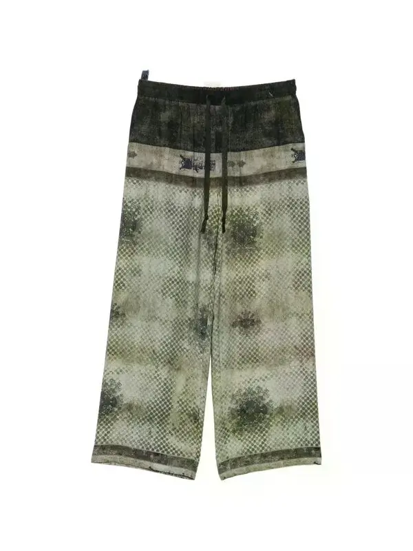 ZIGGY CHEN Patterned Drawstring Trousers