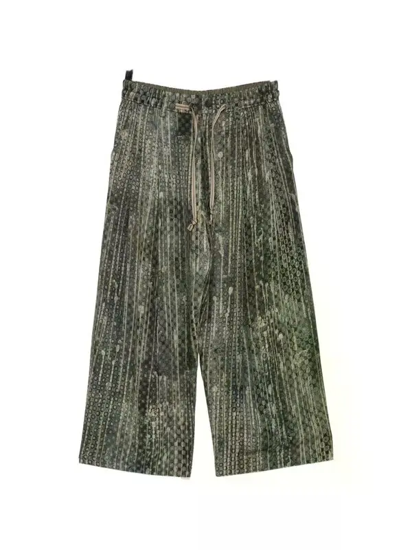 ZIGGY CHEN Patterned Drawstring Trousers