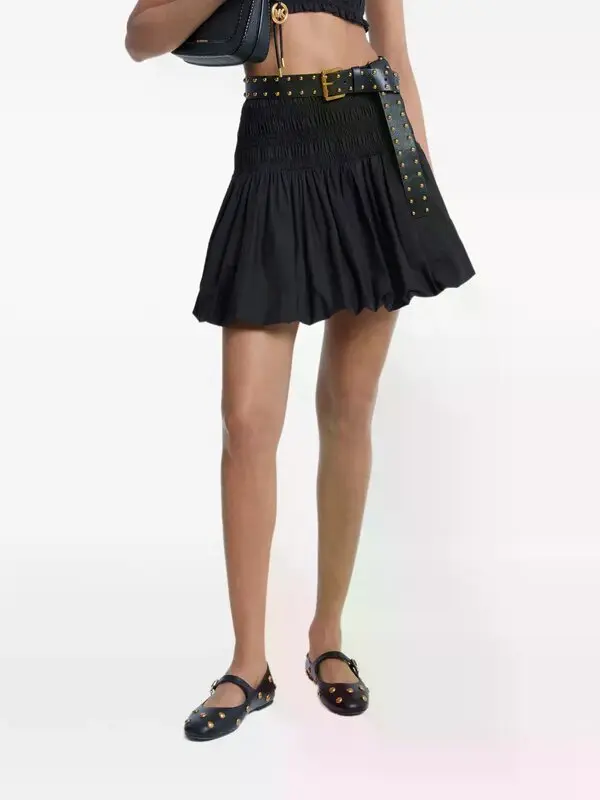 Michael Kors Shirred Bubble Hem Mini Skirt