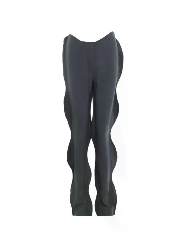 PUSHBUTTON Ruffled-trim Trousers