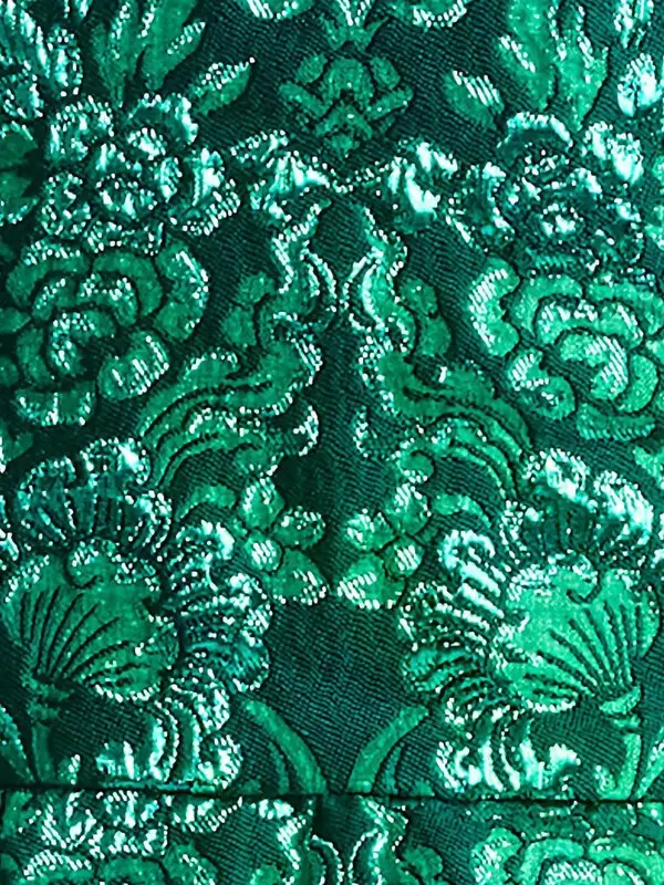 Tadashi Shoji Leontine Damask-pattern Asymmetric Gown