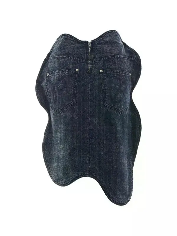 PUSHBUTTON Acid-wash Asymmetric Skirt