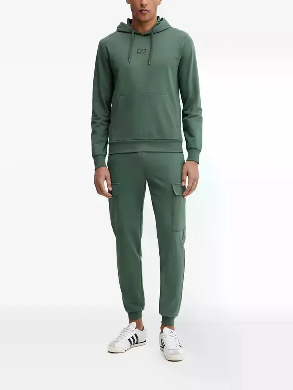 EA7 Logo-detail Drawstring Hoodie