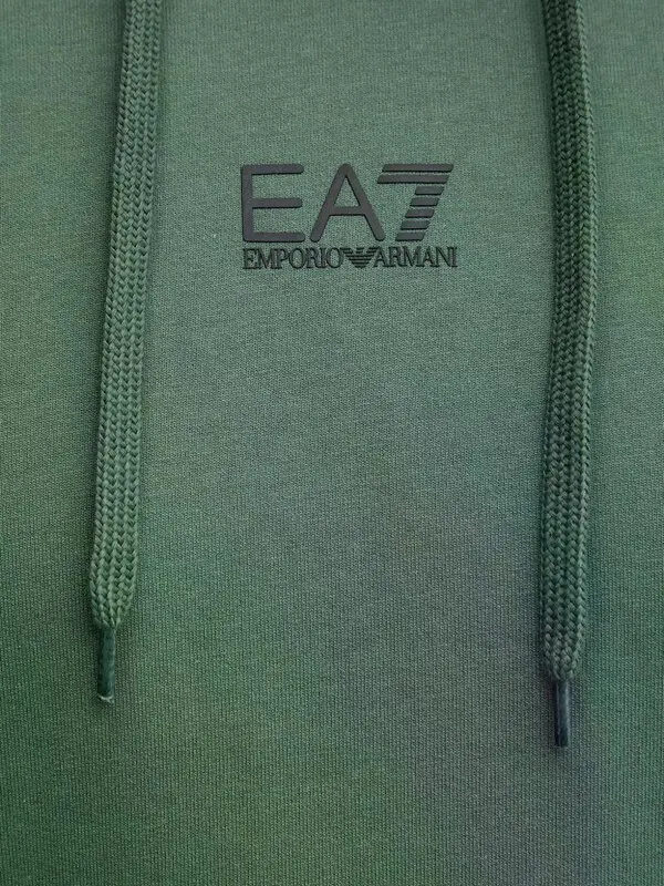 EA7 Logo-detail Drawstring Hoodie
