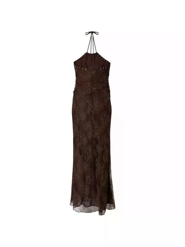 Pinko Lace-overlay Halterneck Dress
