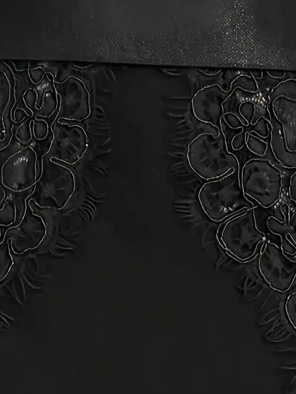 Tadashi Shoji Corwin Lace-panelled Belted Gown