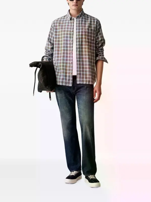 LES DEUX Check-pattern Button-down Shirt