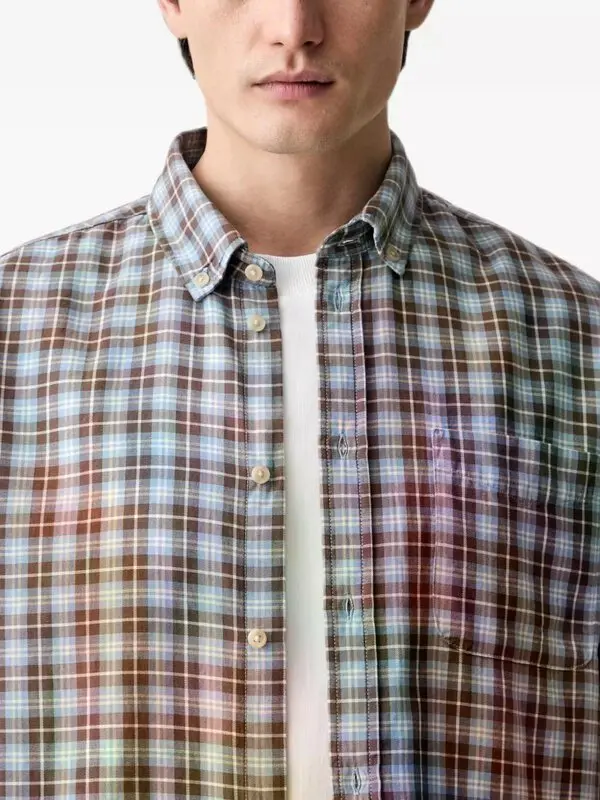 LES DEUX Check-pattern Button-down Shirt