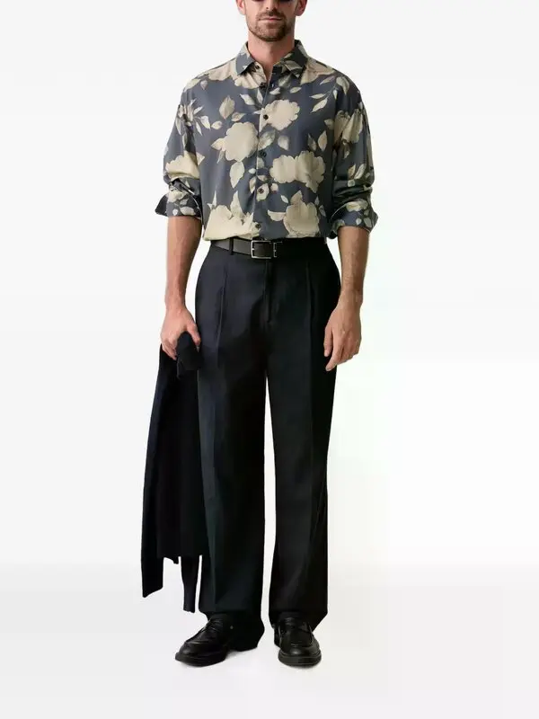 JOOP! Floral-print Long-sleeve Shirt