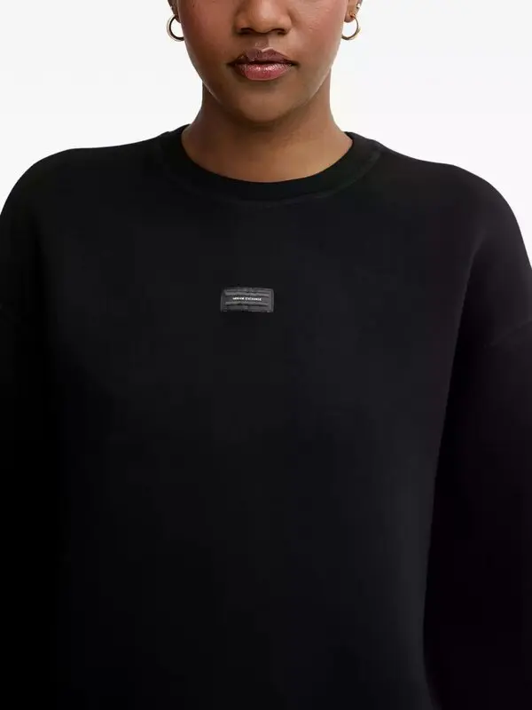 Armani Exchange Crewneck Sweatshirt With Logo Patch
