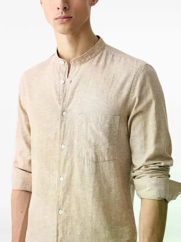 LINDBERGH Mandarin-collar Chest-pocket Shirt