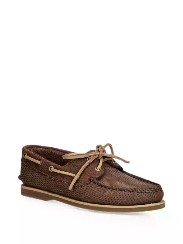 Timberland Woven-effect Lace-up Boat Shoes
