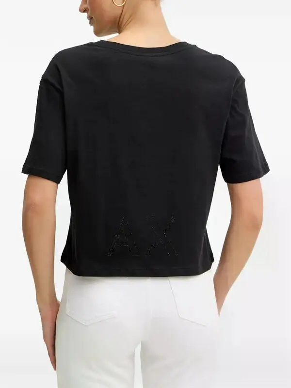 Armani Exchange Rhinestone-embellished Logo-print T-shirt