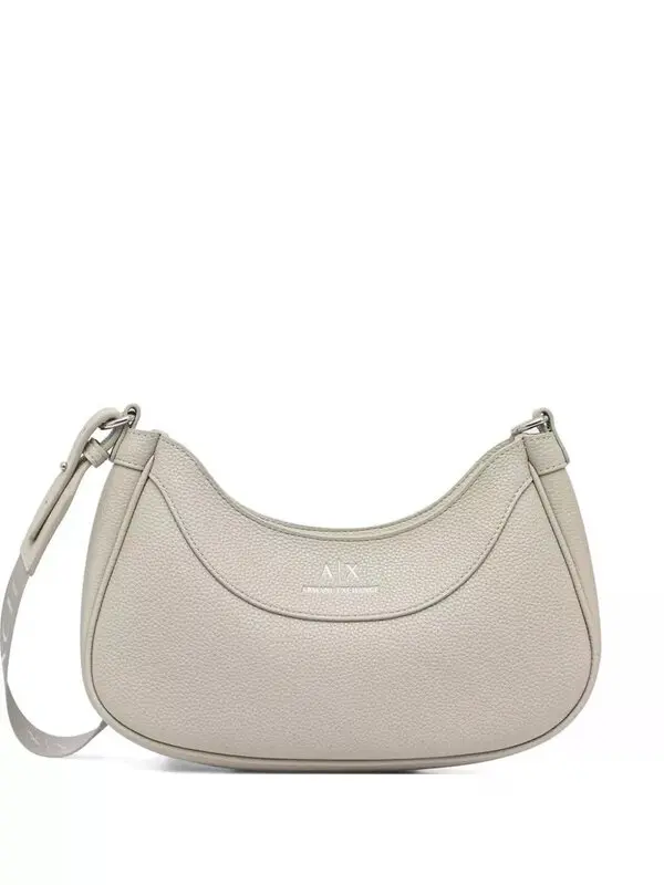 Armani Exchange Grained Crescent Crossbody Bag - Neutrals