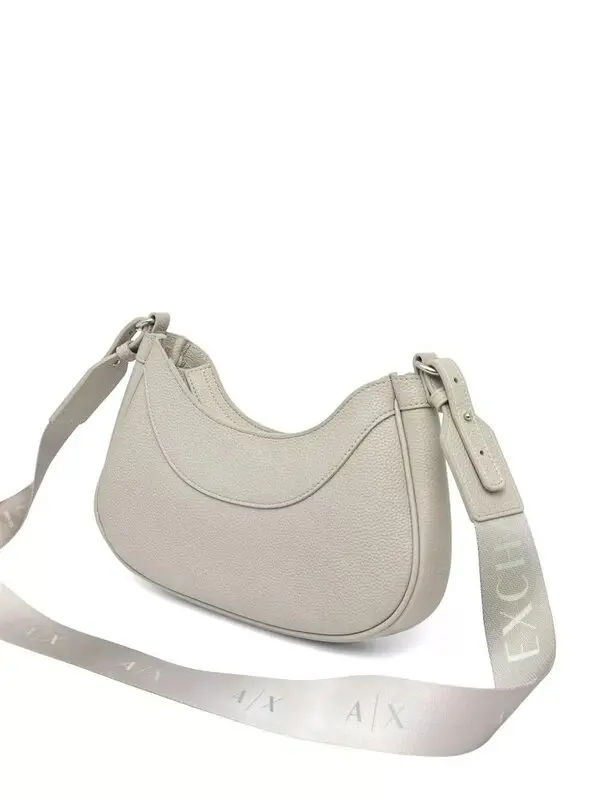 Armani Exchange Grained Crescent Crossbody Bag - Neutrals