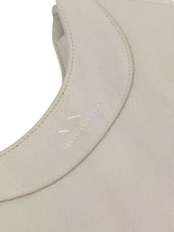 Armani Exchange Grained Crescent Crossbody Bag - Neutrals