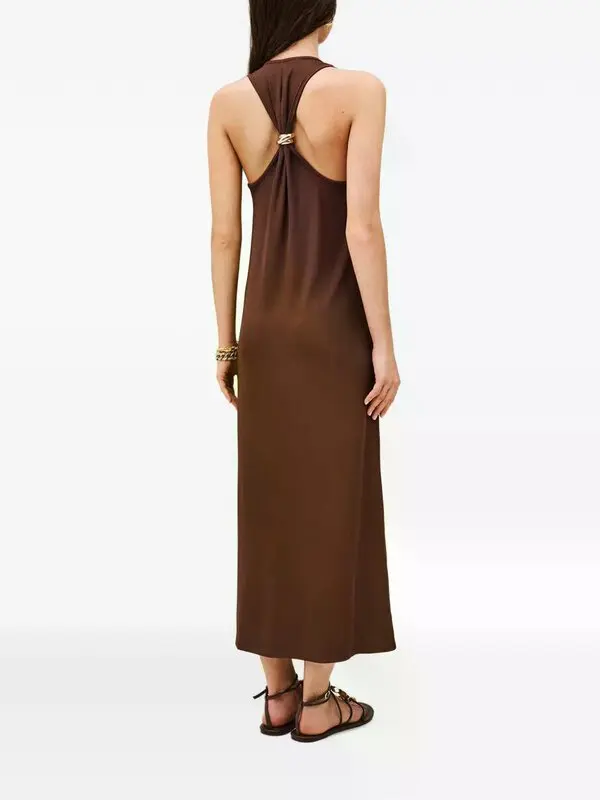 Ba&sh Naora Ribbed-knit Hardware-detail Maxi Dress
