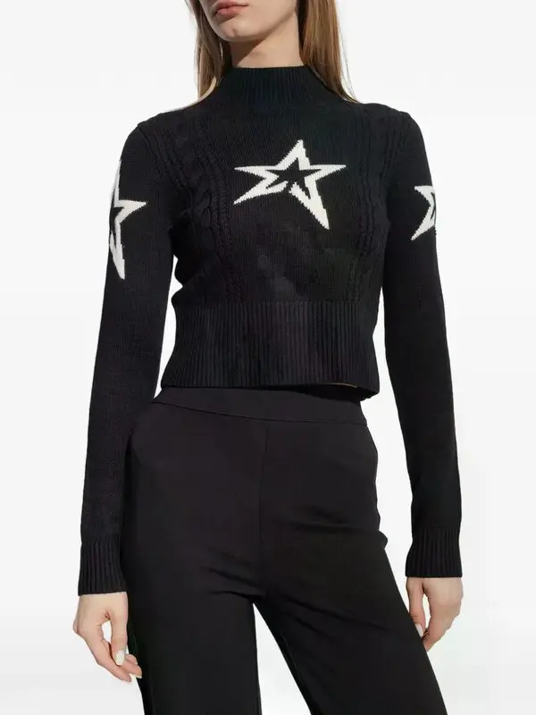 Perfect Moment Star-intarsia Cable-knit Sweater