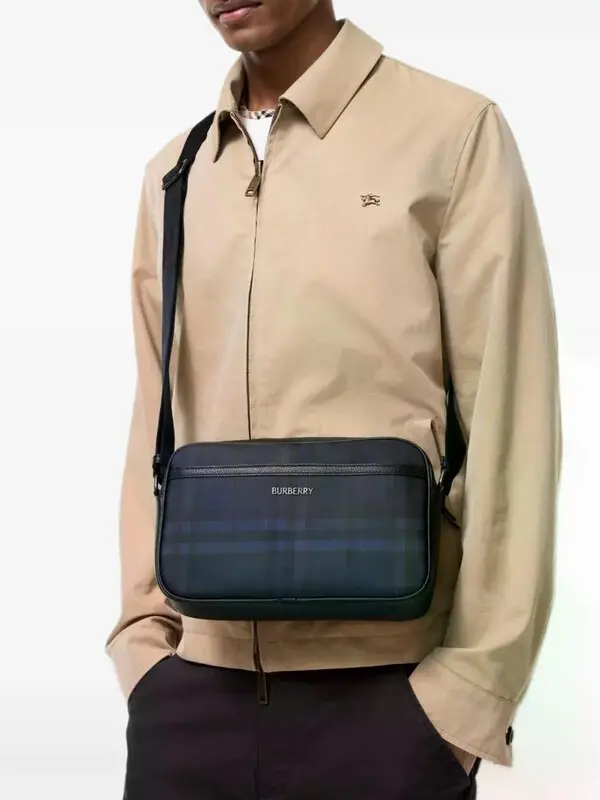 Burberry City Check Messenger Bag - Blue