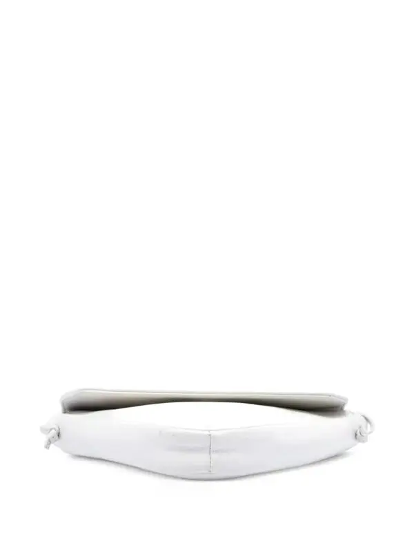 Celine Smooth Calfskin Logo Triangle Crossbody Bag - White