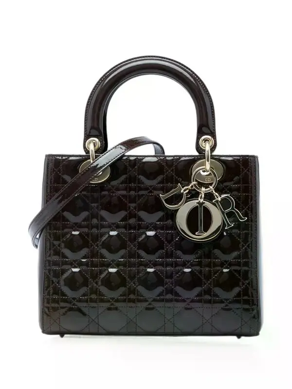 Dior 2010 Medium Patent Cannage Lady Satchel